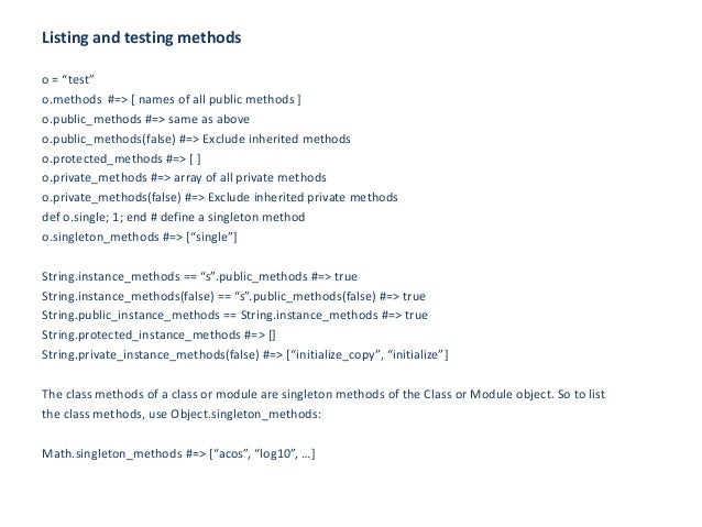 Introduction To Rubys Reflection Api