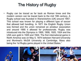 Introduction to rugby by mr suarez | PPTX