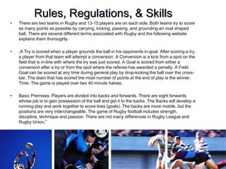 Introduction to rugby by mr suarez | PPTX