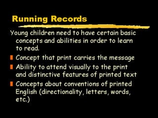 Introduction to Running Records | PPTX