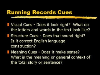 Introduction to Running Records | PPT