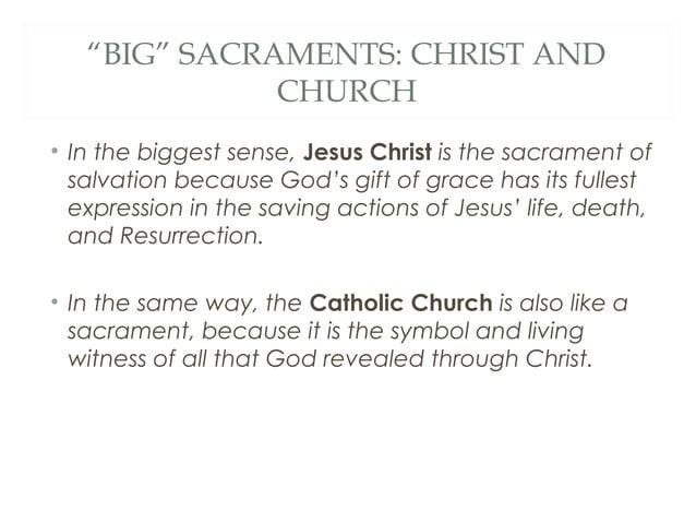 Introduction to sacraments | PPT