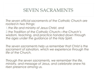 Introduction to sacraments | PPT