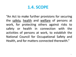 Introduction to safety & health law a brief overview | PPT