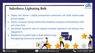 Introduction to salesforce lightning bolt | PPT