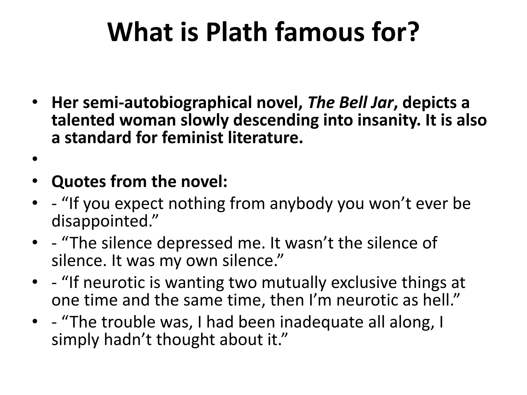 Introduction to salvia plath, themes | PPT