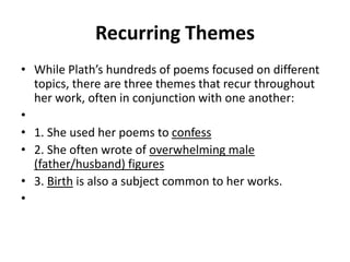 Introduction to salvia plath, themes | PPT