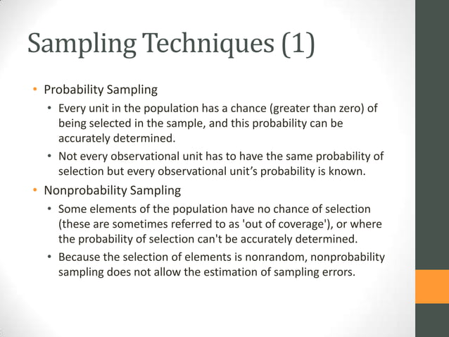 Introduction to sampling | PPTX