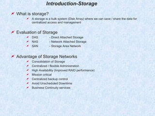 Introduction to san ( storage area networks ) | PPT