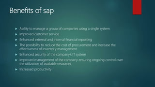 Introduction to sap | PPTX