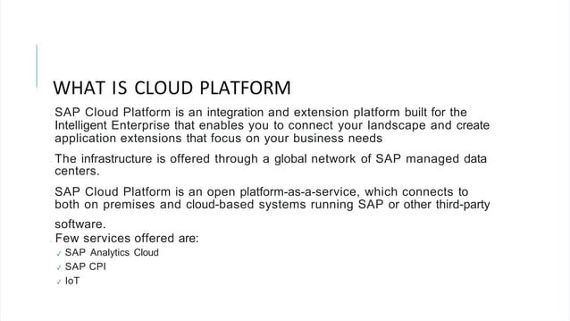 Introduction to SAP BTP | PPTX | Cloud Computing | Internet