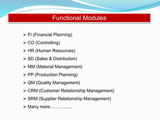 Introduction to sap erp | PPTX