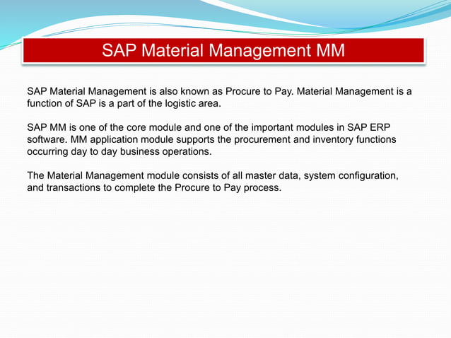 Introduction to sap erp | PPTX | Computing | Technology & Computing