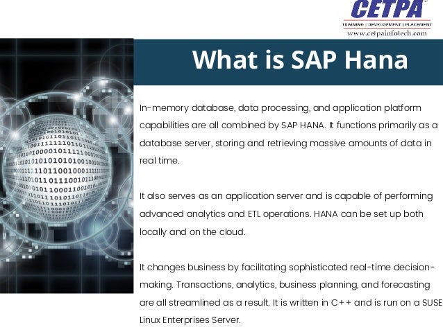 Introduction To SAP HANA For Beginners | PPT