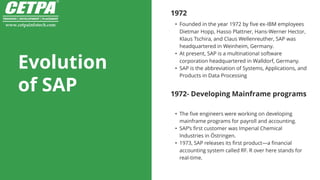 Introduction to SAP Histroy & Evolution of SAP.pptx