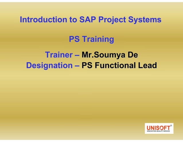Introduction to sap project systems | PDF