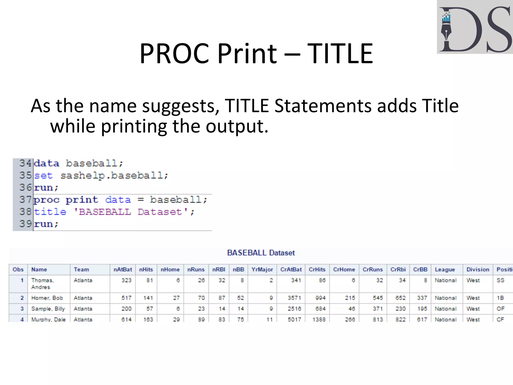 Introduction to sas | PDF