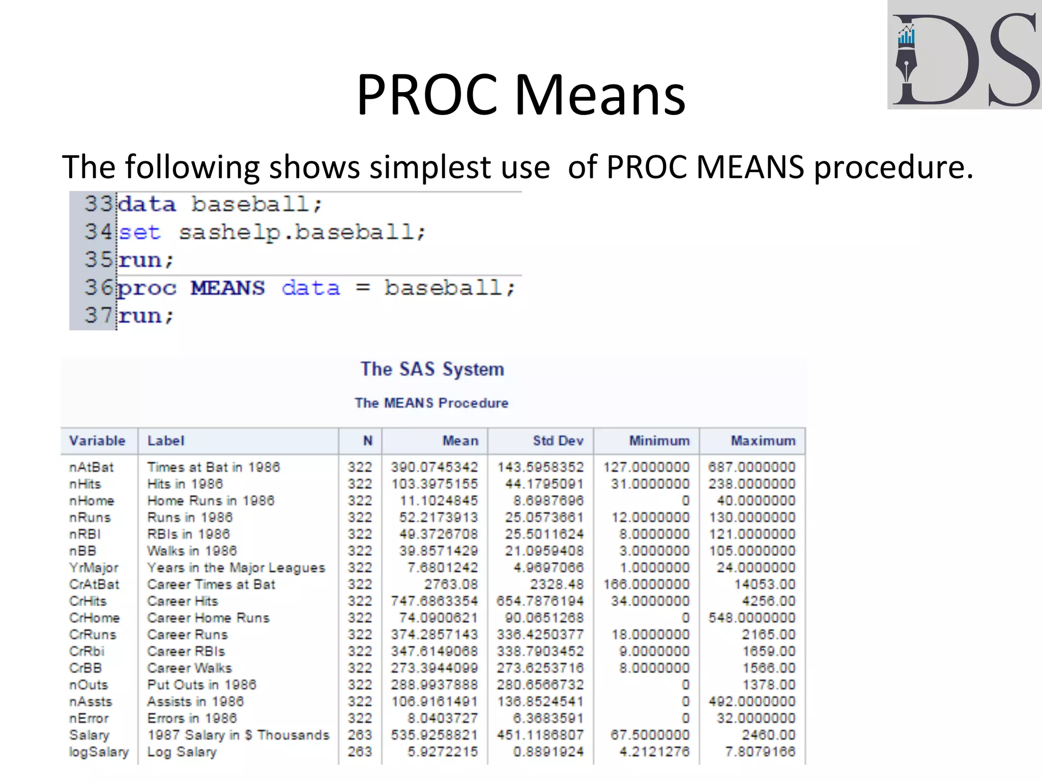 Introduction to sas | PDF