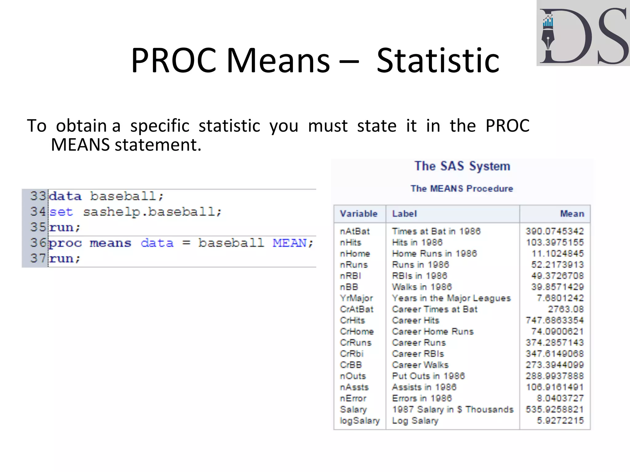 Introduction to sas | PDF