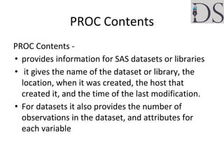 Introduction to sas | PPT