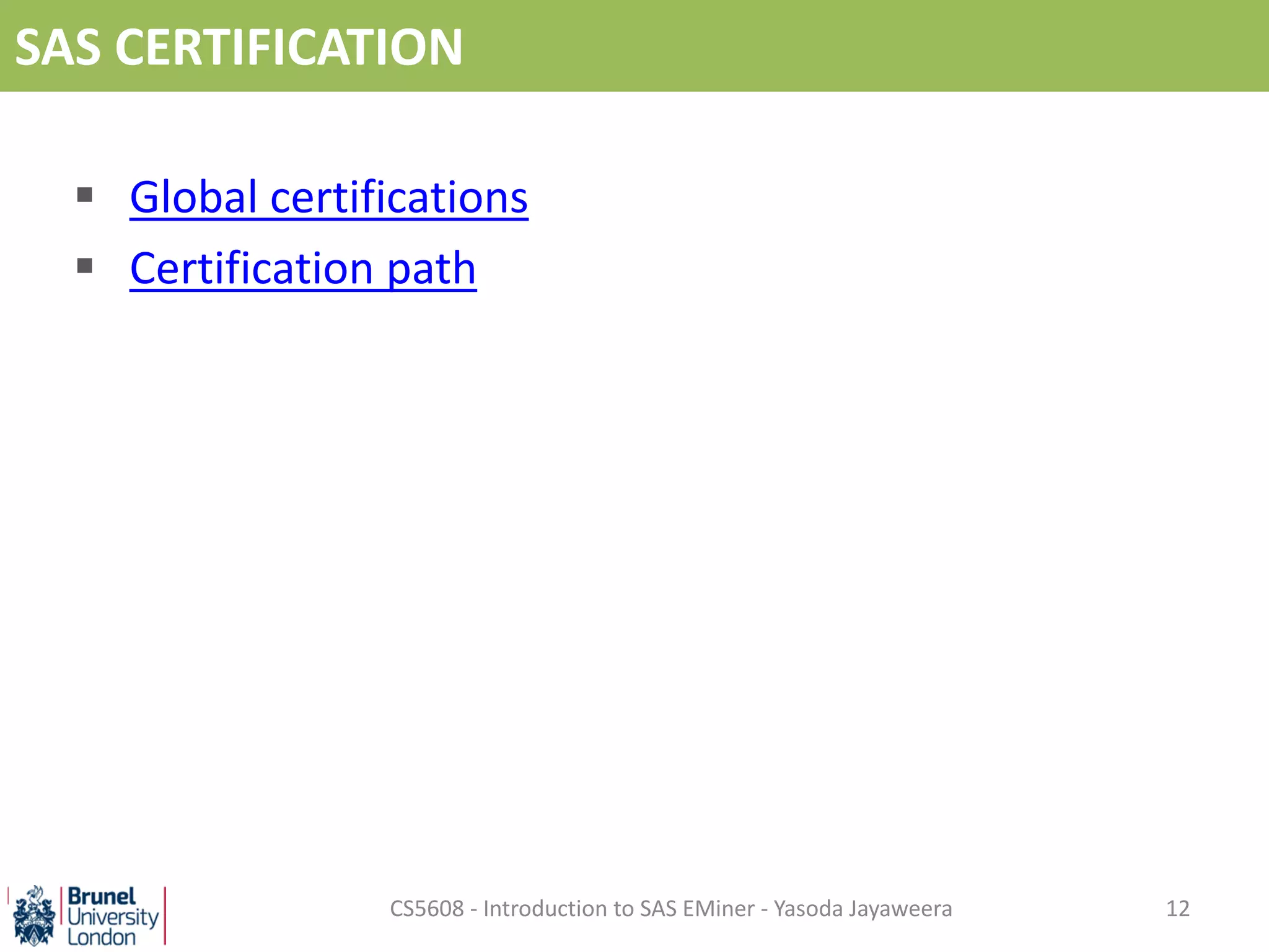 Introduction to SAS Enterprise Miner | PDF