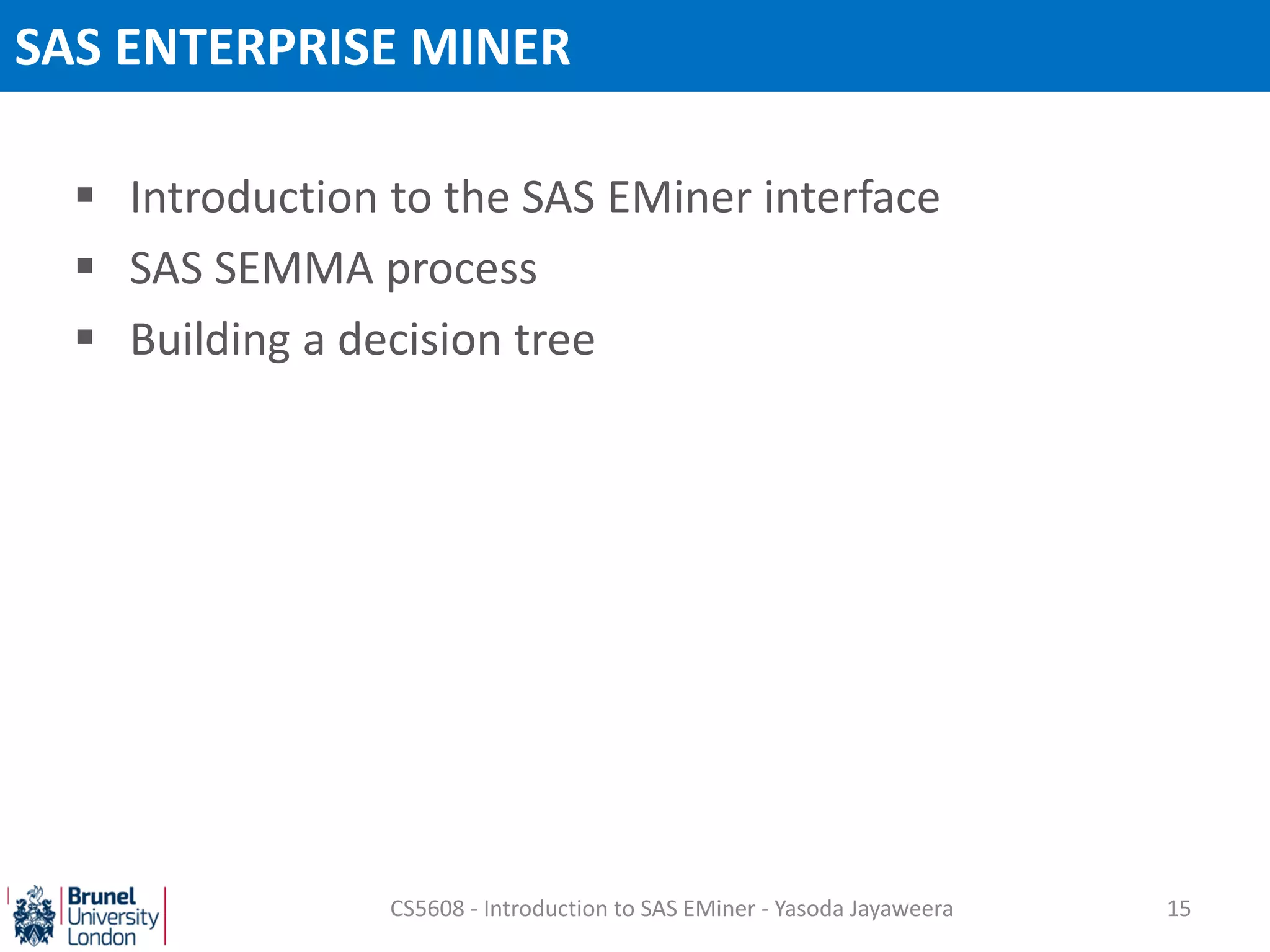 Introduction to SAS Enterprise Miner | PDF