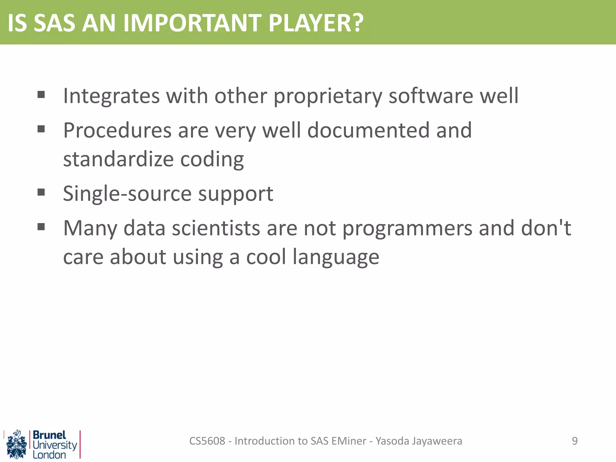 Introduction to SAS Enterprise Miner | PDF