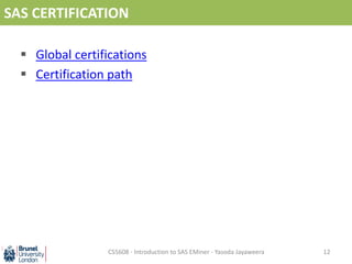 Introduction to SAS Enterprise Miner | PDF