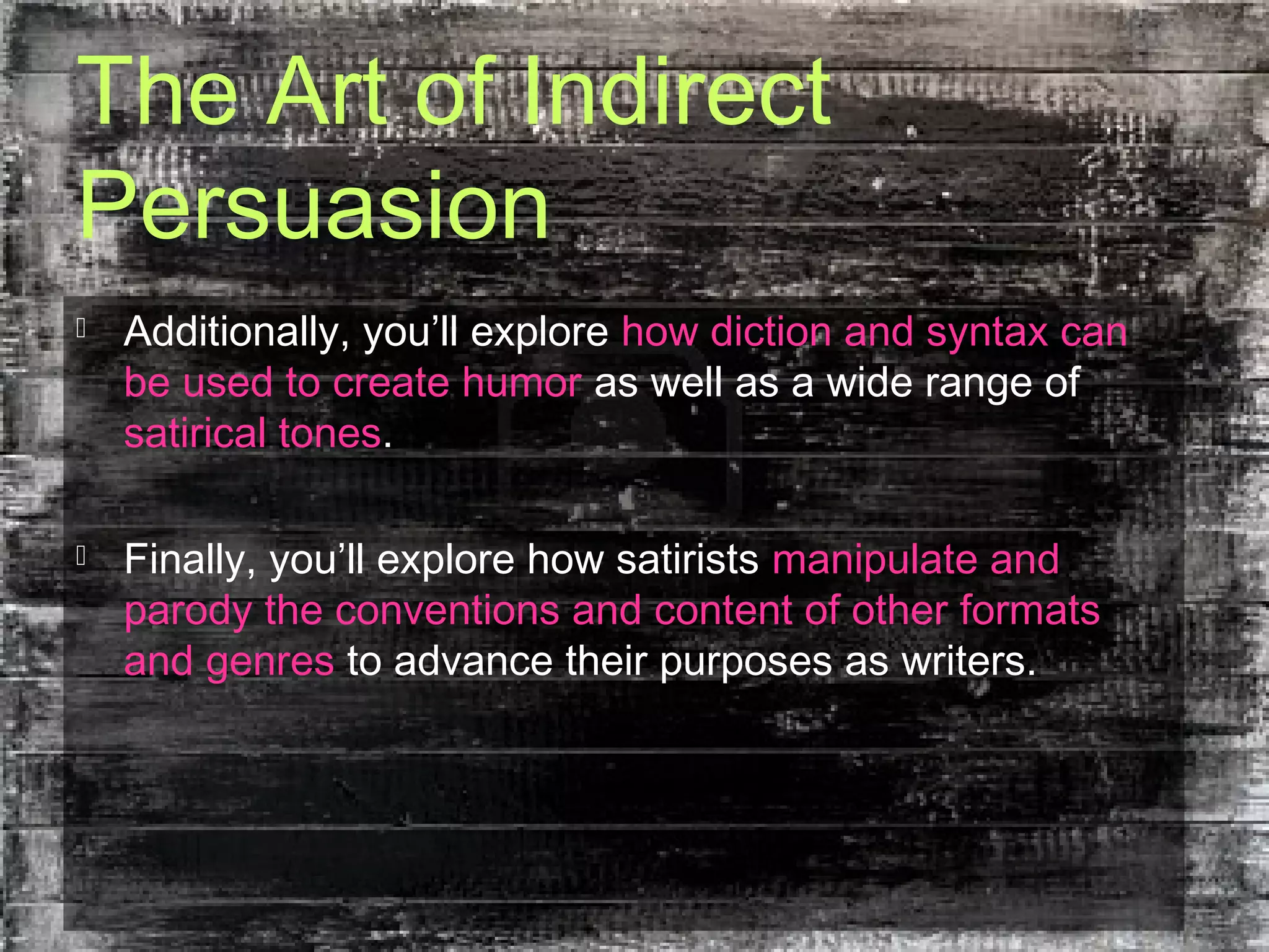 Introduction to satire | PPT