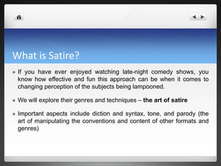 Introduction to Satire | PPTX