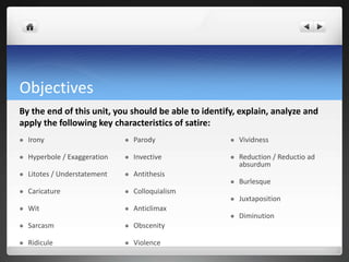 Introduction to Satire 2018 | PPTX | Comedy | Genres