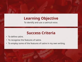 Introduction to Satire PowerPoint.pptx English lessons | PPTX