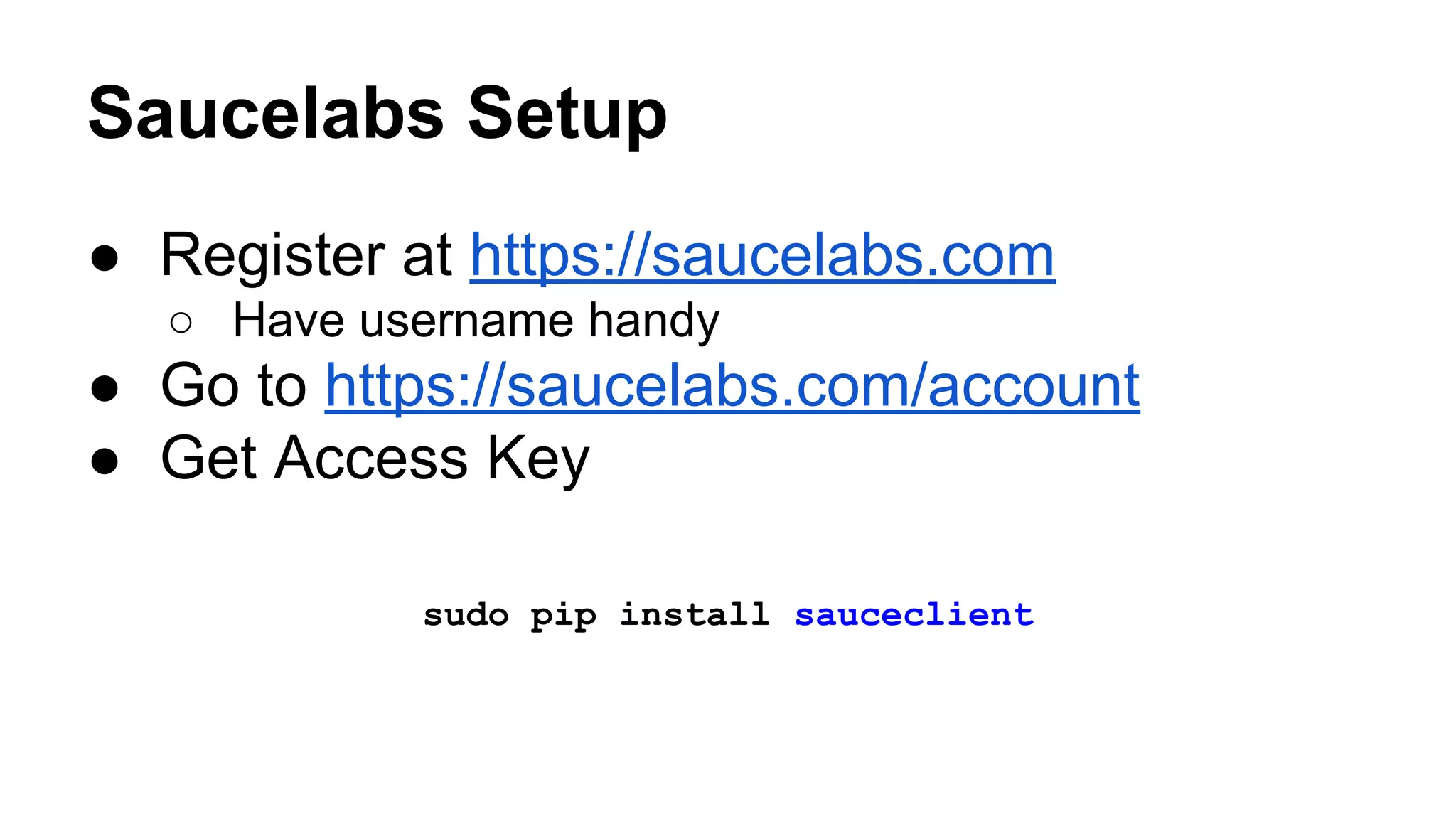 Introduction to saucelabs | PDF