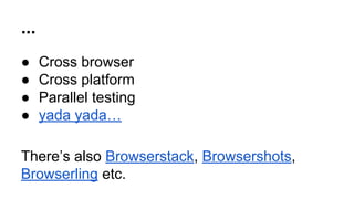 Introduction to saucelabs | PDF