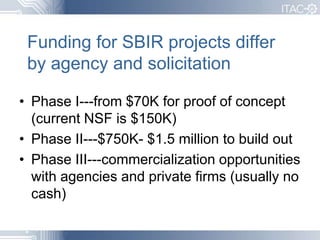 Introduction to sbir program 032510 | PPTX
