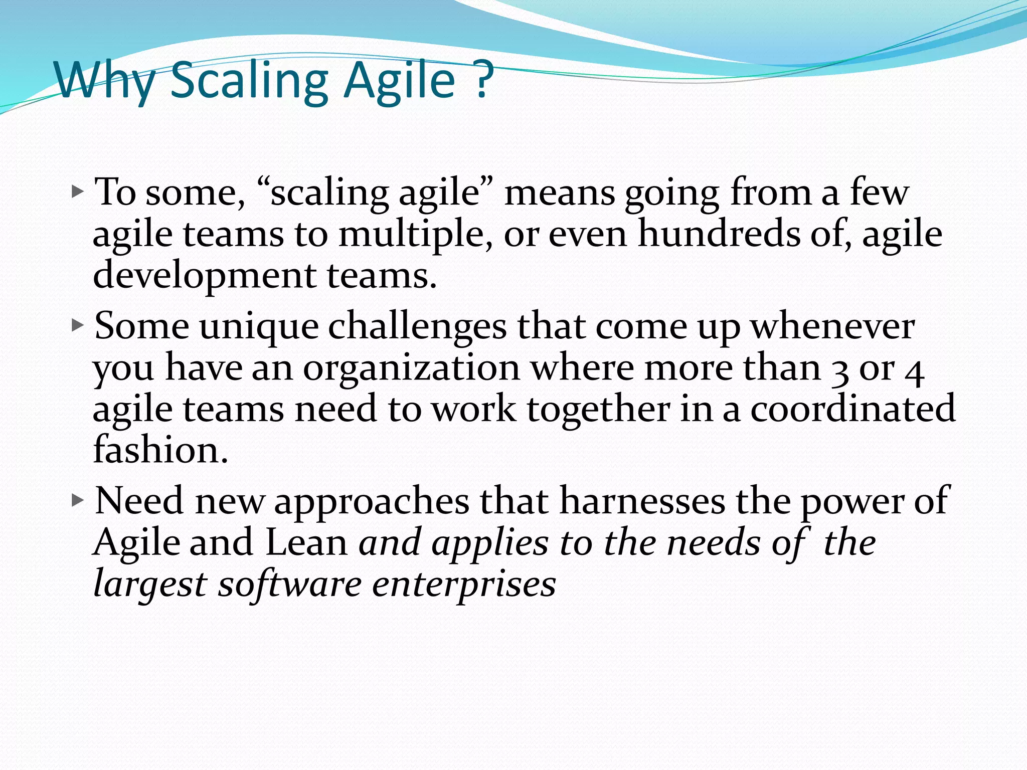 Introduction To Scaled Agile Framework Pptx Computer Software And