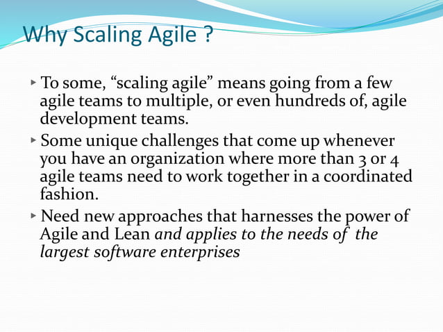 Introduction to scaled agile framework | PPTX | Computer Software and Applications | Computing