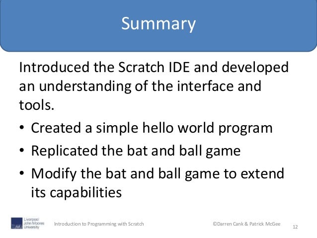 Introduction to scratch programming