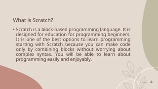 Introduction to Scratch, uses and functions | PPTX
