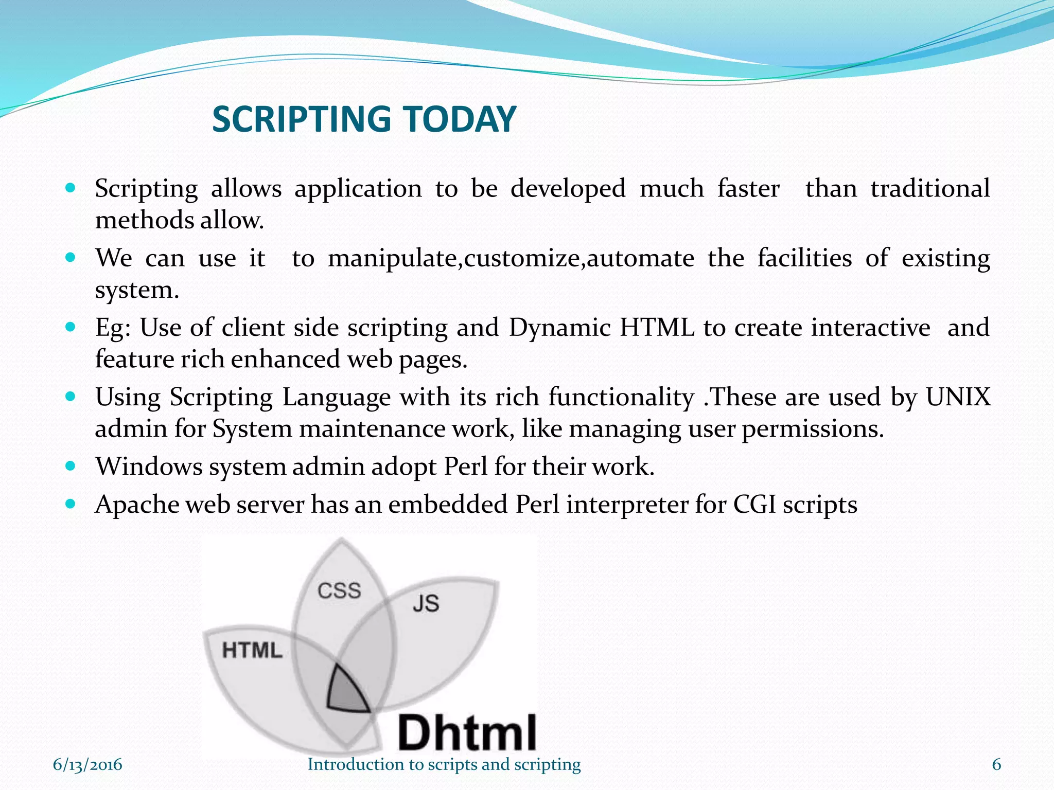 Introduction to scripts | PPTX