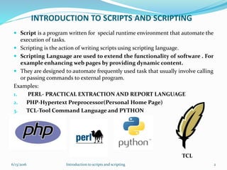 Introduction to scripts | PPTX