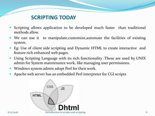 Introduction to scripts | PPTX