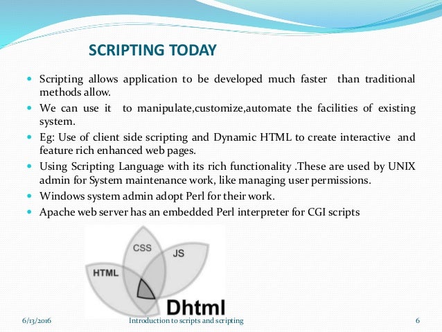 Introduction to scripts