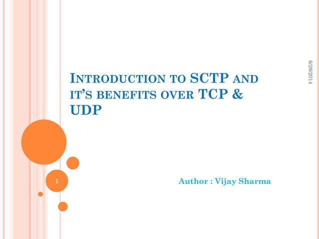Introduction to SCTP and it's benefits over TCP and UDP | PPT