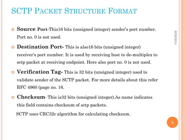 Introduction to SCTP and it's benefits over TCP and UDP | PPT | Free ...