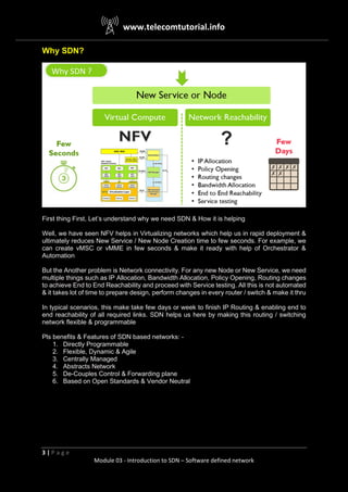 Telco Cloud 03 - Introduction to SDN | PDF