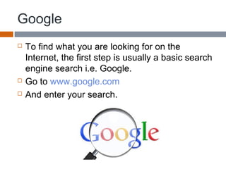 Introduction to searching online | PPT