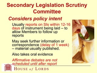 Introduction to secondary legislation | PPT