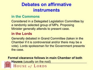 Introduction to secondary legislation | PPT