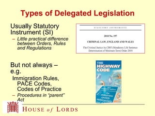 Introduction to secondary legislation | PPT